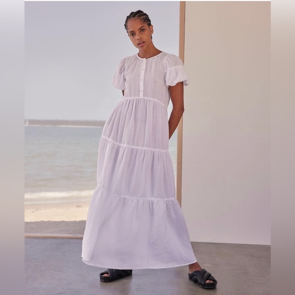 morrison | Dresses | Morrison Becca White Linen Dress | Poshmark